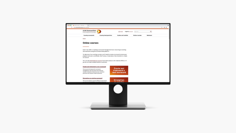 Online courses - ALMA Scorecard Hub